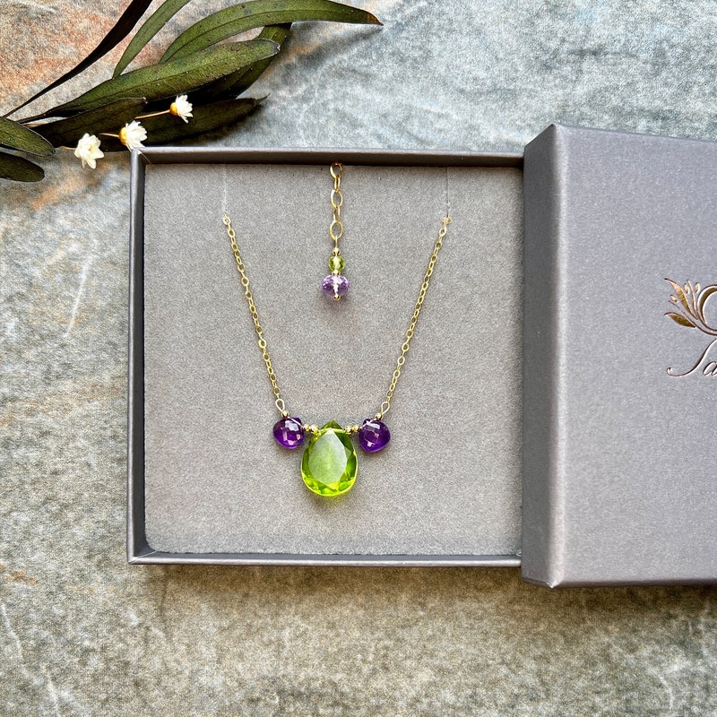 Peridot and Amethyst - Etsy