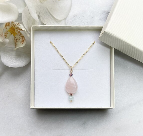 Fertility and pregnancy necklace Rose Quartz necklace | Etsy