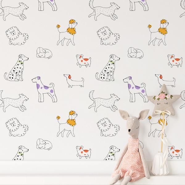 Dog Print Wallpaper Roll - Etsy