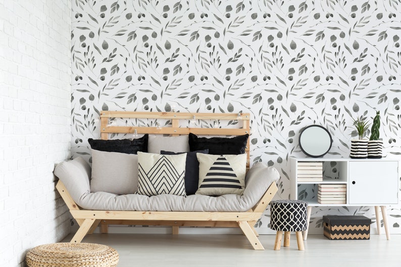 Farmhouse Peel and Stick Wallpaper Botanical Home Décor - Etsy