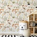 Woodland Creatures Peel & Stick Nursery Wallpaper Full Boho Animals ...