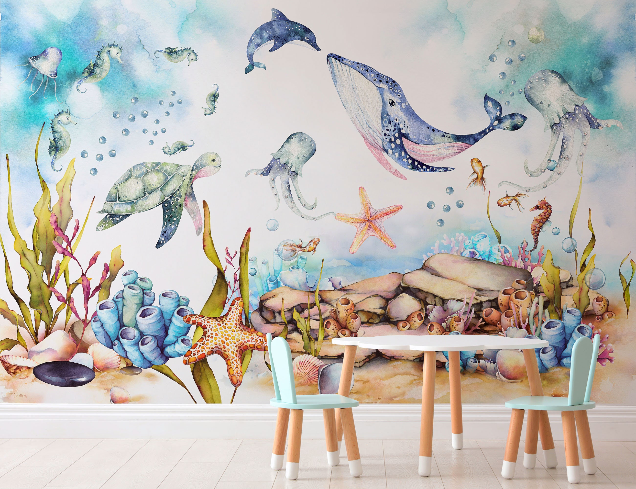 Under The Sea Wall Painting Under The Sea Wall Art