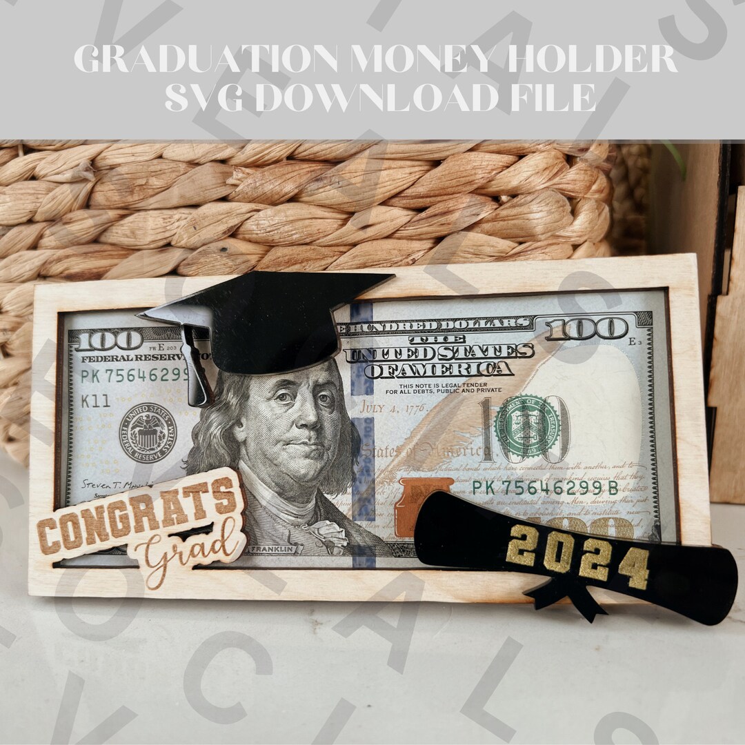 Graduation Money Holder SVG File Money Holder Gift Idea for Laser Cut ...