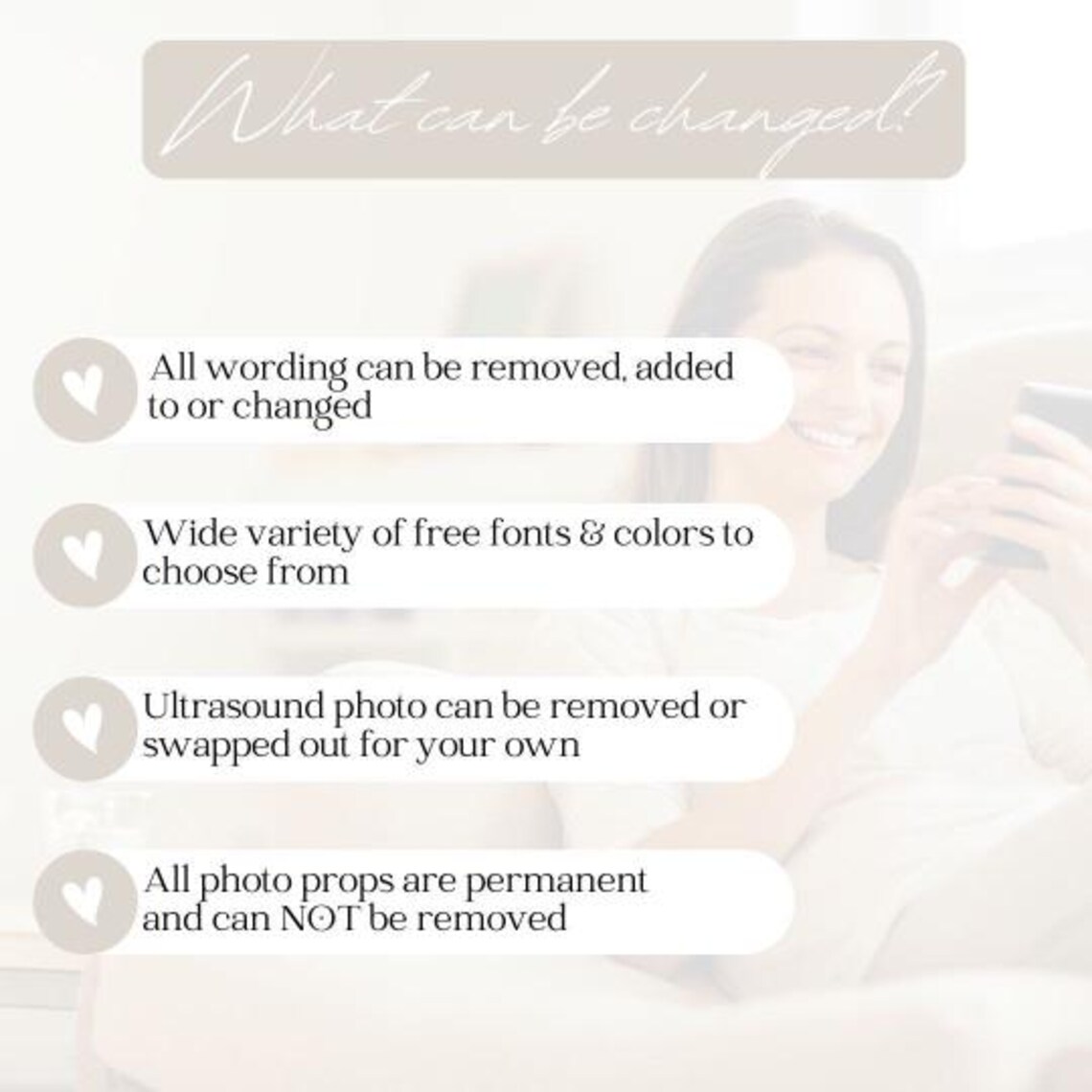 Editable Polaroid Pregnancy Announcement: Social Media Reveal (digital ...