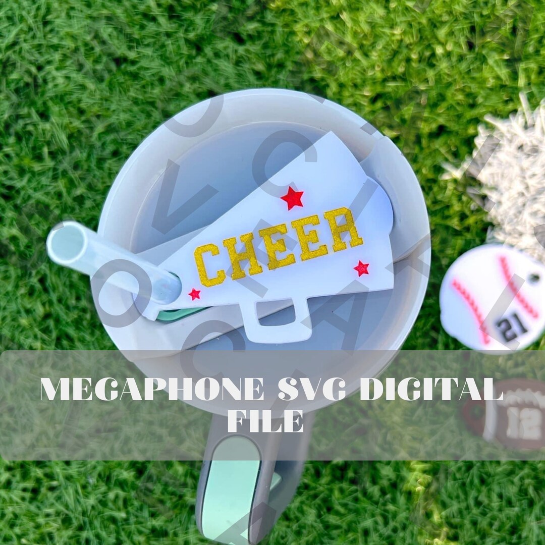 Cheerleading Stanley Topper SVG File Digital Download for Megaphone ...