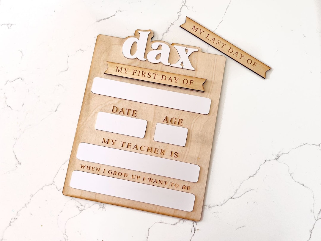 First Day of School Sign Dry Erase Board for Back to School Stats for ...