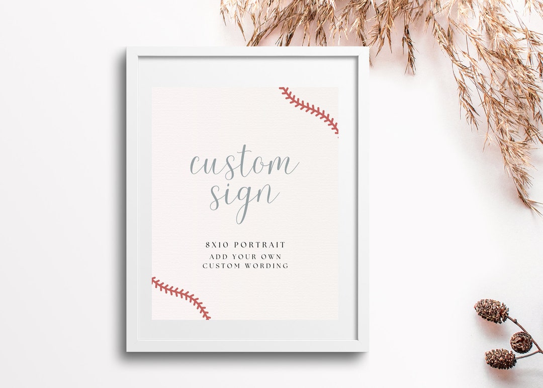 Baseball Baby Shower Table Sign Editable for Boy Baby Shower All Star ...