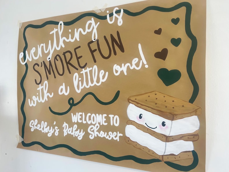 Custom Painted Banner Brown Party Banner for Events Hand Painted Sign ...