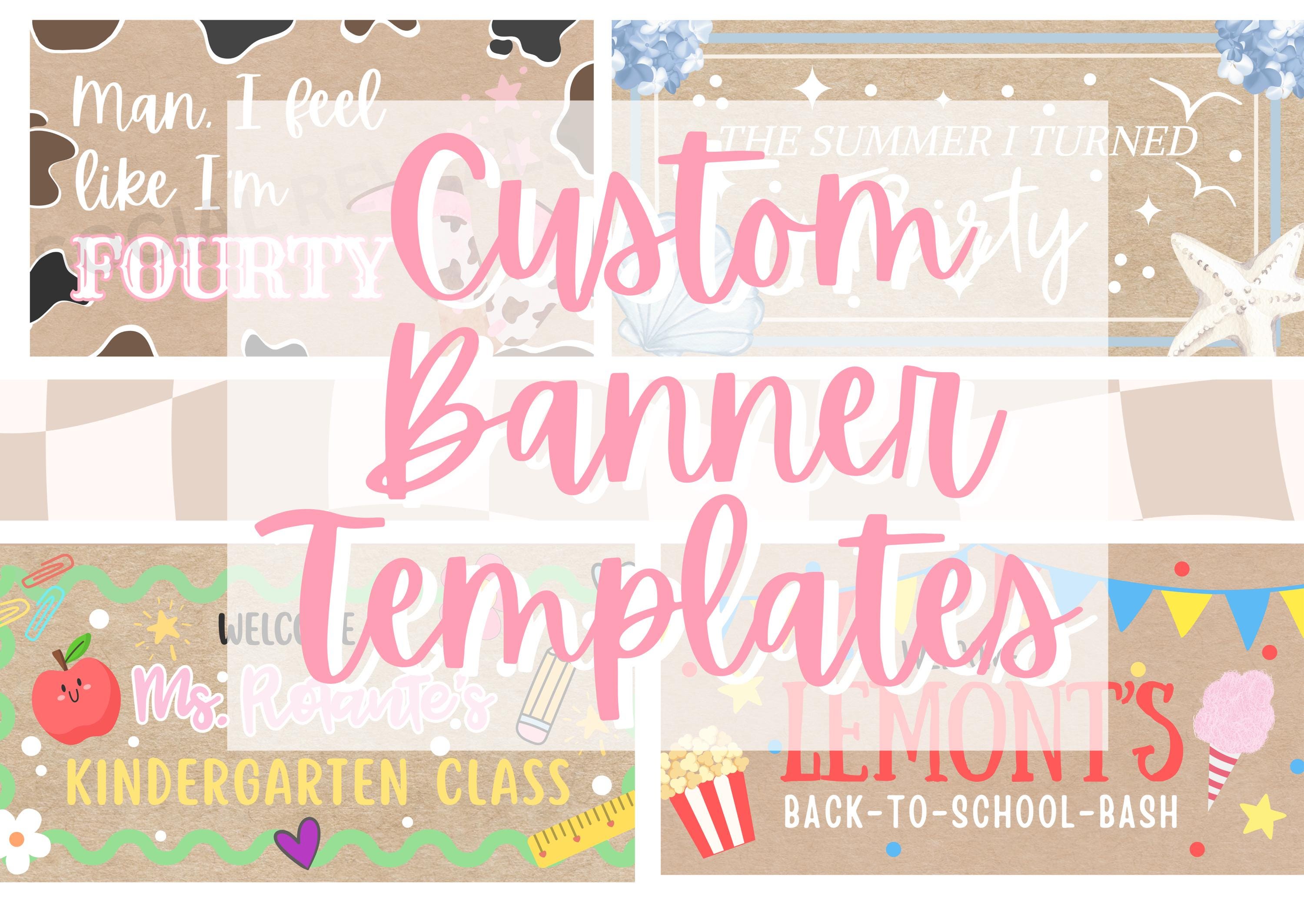 Custom Painted Banner Sign Template: DIY Event Banner (digital Download ...