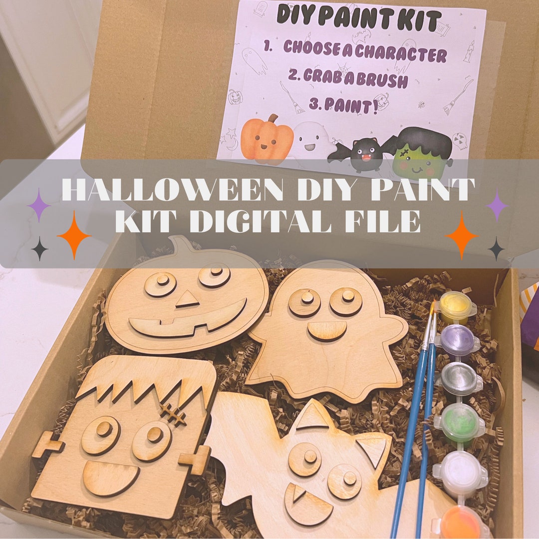 Halloween DIY Paint Kit Digital File SVG Halloween Cutout for Painting ...