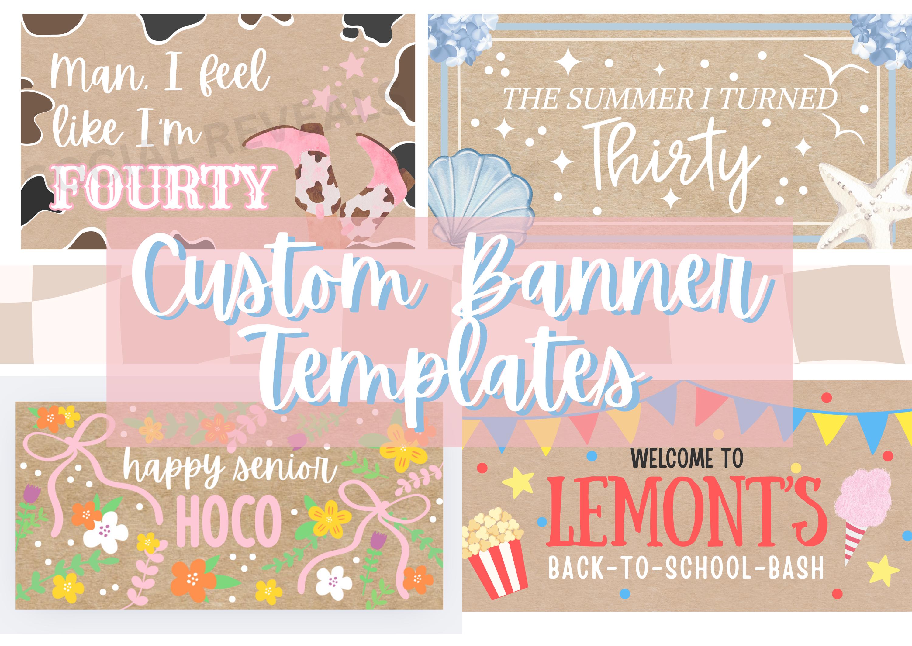 Custom Painted Banner Sign Template: DIY Event Banner (digital Download ...
