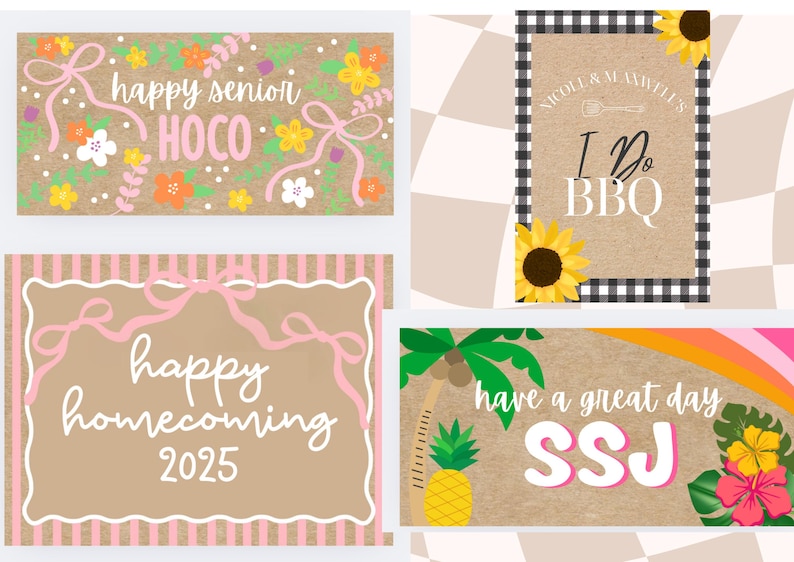 Custom Painted Banner Sign Template: DIY Event Banner (digital Download ...