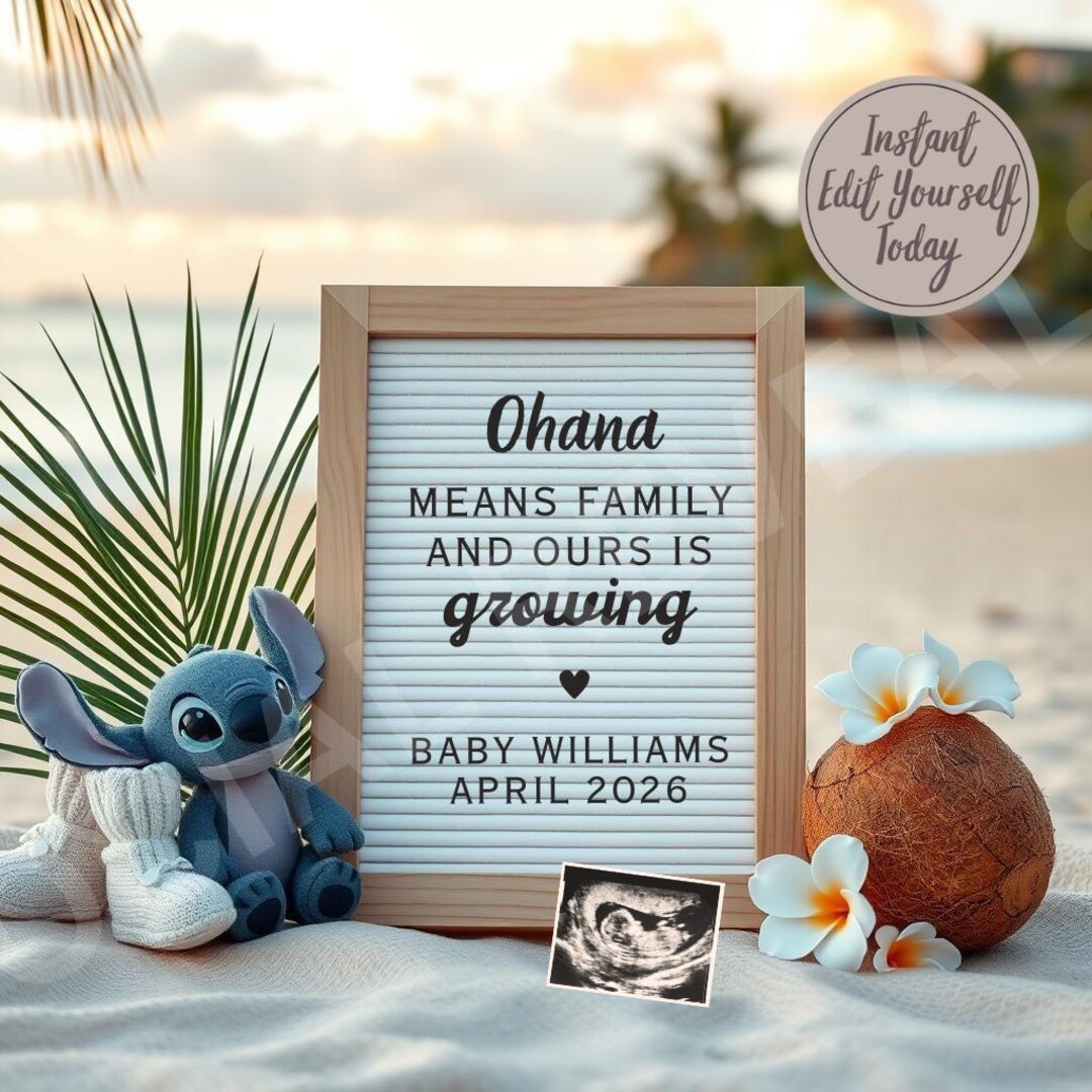 Lilo & Stitch Pregnancy Announcement: Gender Neutral Social Media ...