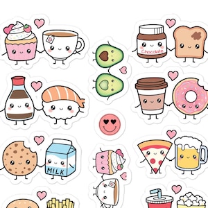 Perfect Match, Kawaii Couple Stickers, Kawaii Love, Professional Art ...