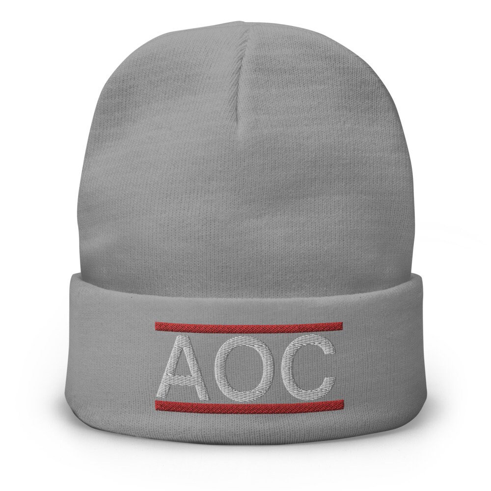 AOC Hat AOC Embroidered Beanie Alexandria Ocasio-Cortez | Etsy