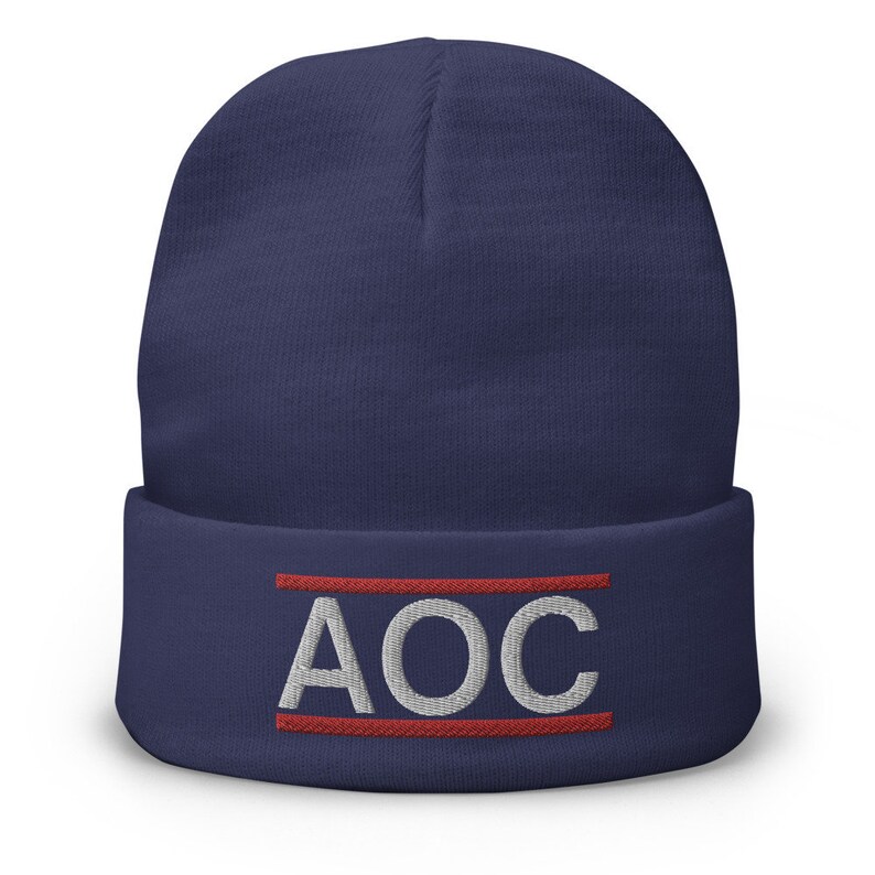 AOC Hat AOC Embroidered Beanie Alexandria Ocasio-cortez - Etsy