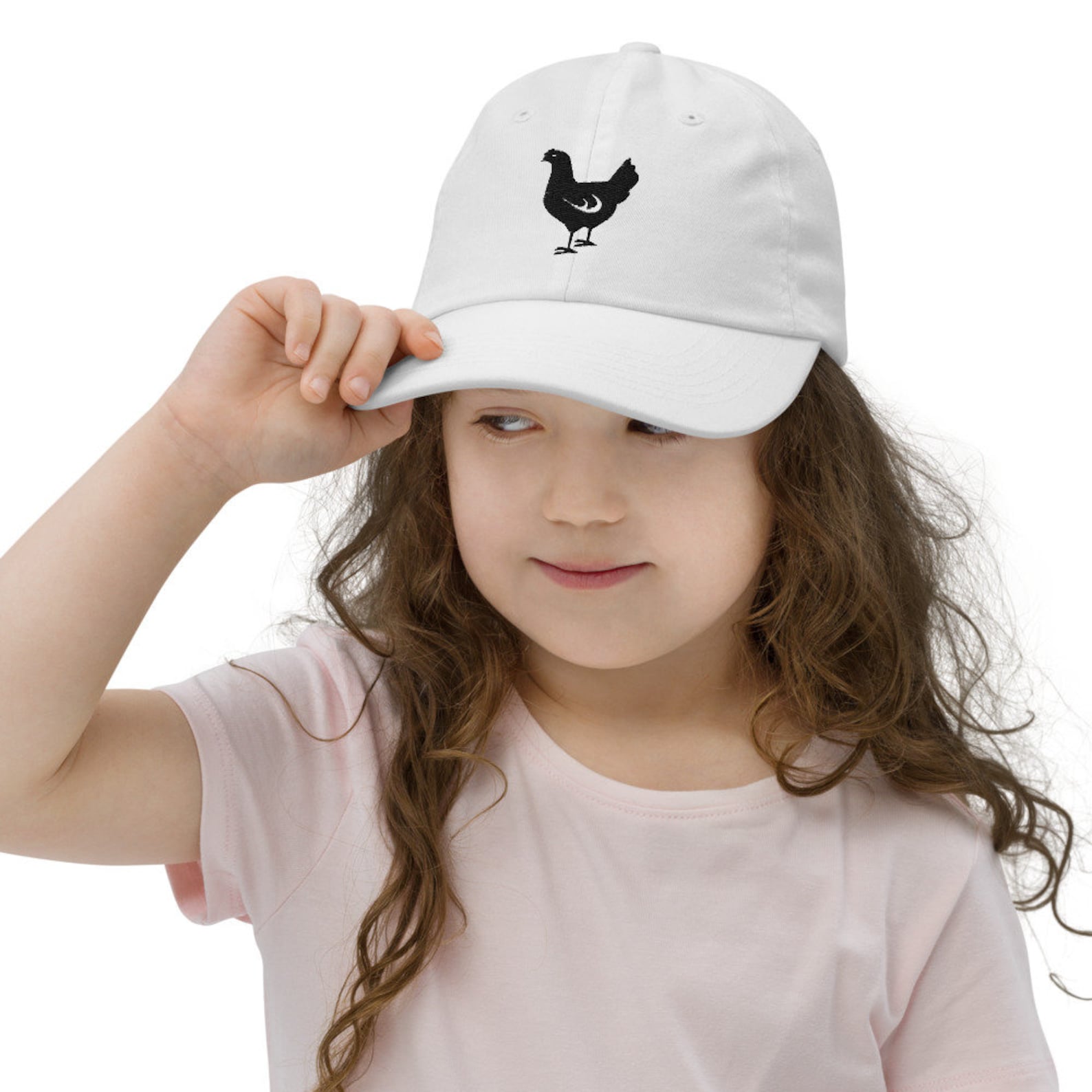 Chicken Embroidered Youth Baseball Cap Chicken Hat Chicken - Etsy