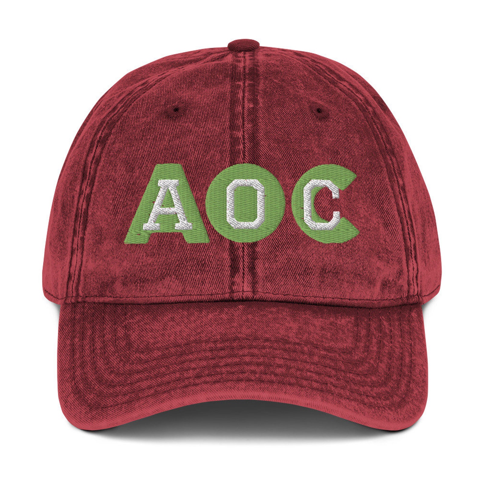 AOC Hat AOC Green New Deal Embroidered Vintage Hat | Etsy