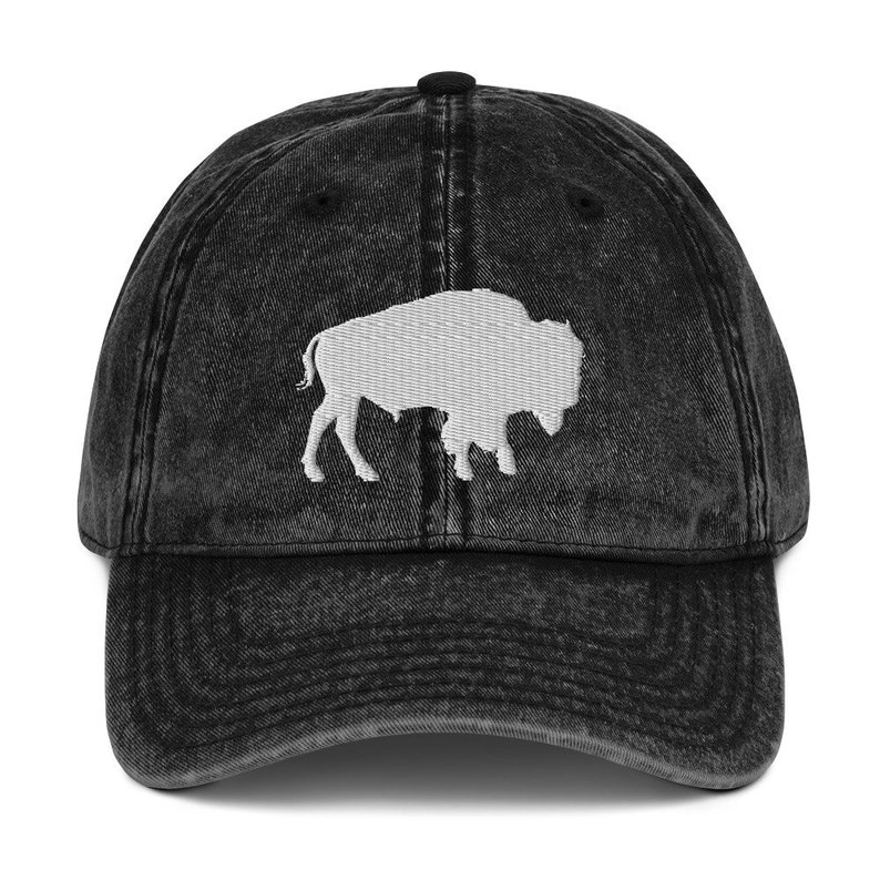 Bison Hat Bison Embroidered Vintage Twill Cap Bison Gifts | Etsy