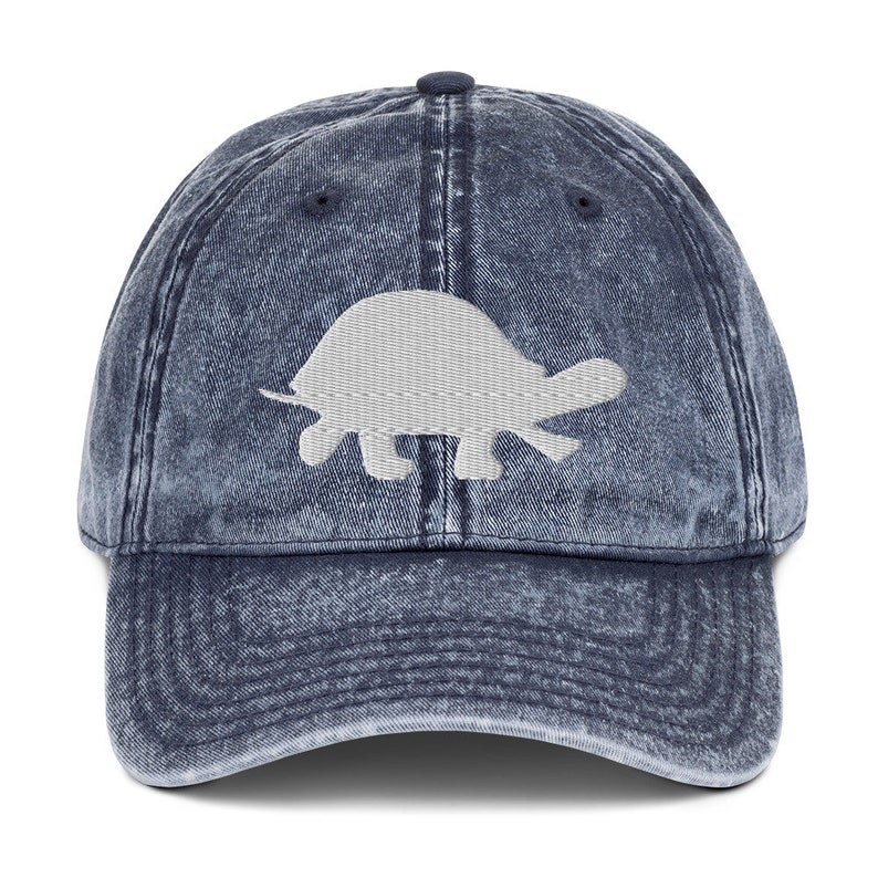 Turtle Embroidered Vintage Cap Tortoise Hat Turtle Gifts - Etsy
