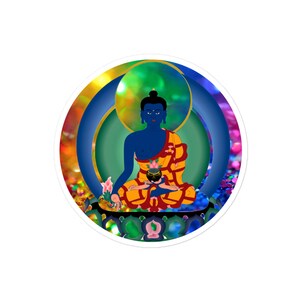 Medicine Buddha Sticker Medicine Buddha Thanka Bubble-free - Etsy