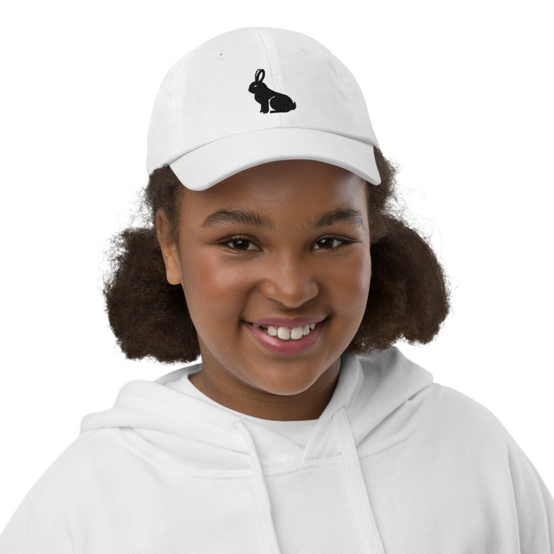 Rabbit Embroidered Youth Baseball Cap, Rabbit Hat, Rabbit Gifts, Rabbit ...