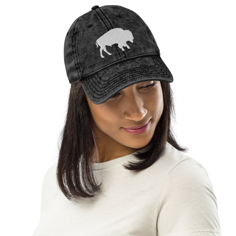 Bison Hat Bison Embroidered Vintage Twill Cap Bison Gifts | Etsy