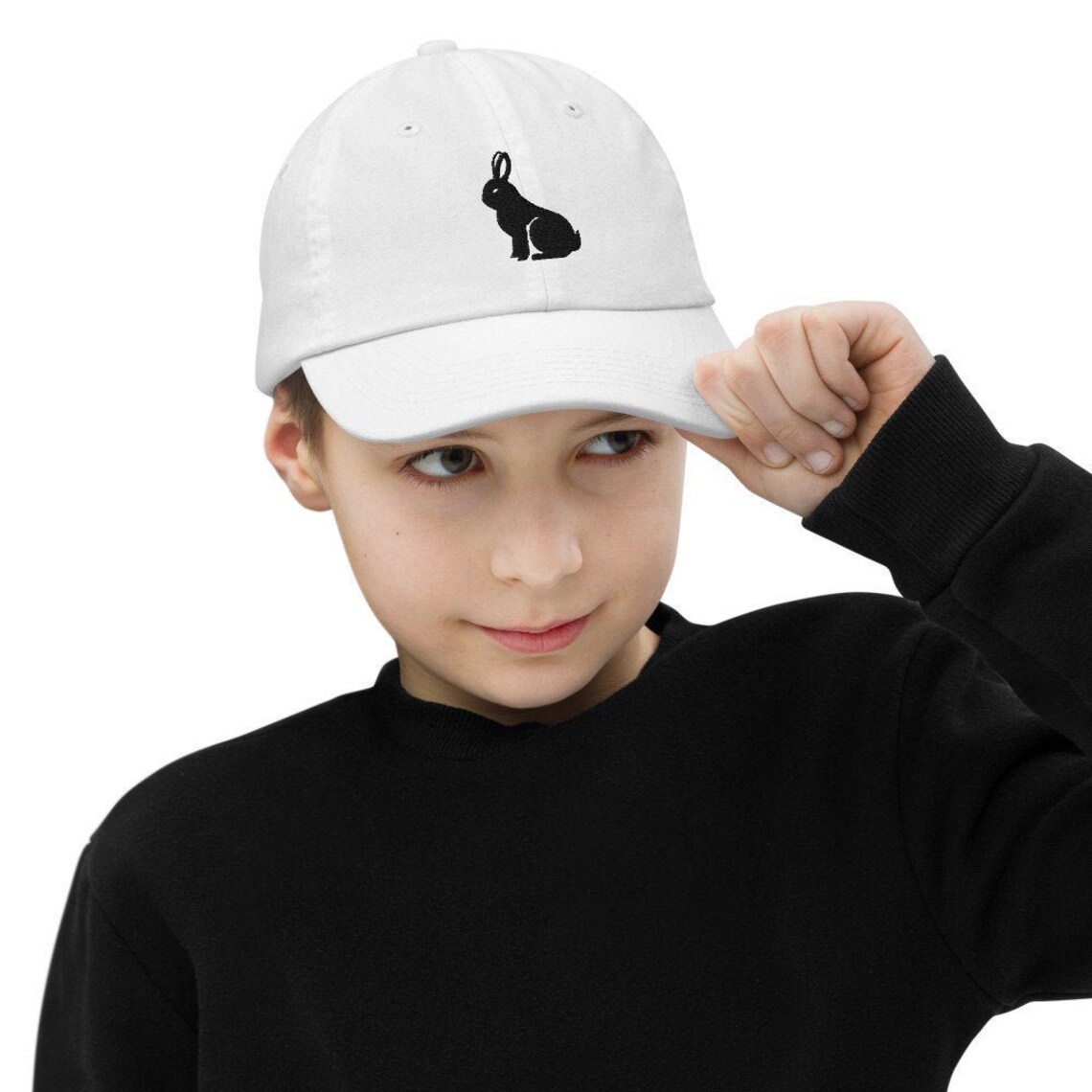 Rabbit Embroidered Youth Baseball Cap Rabbit Hat Rabbit - Etsy