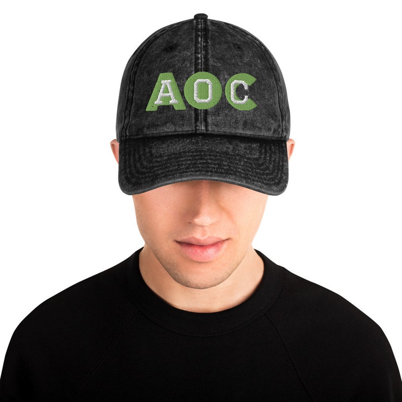 AOC Hat AOC Green New Deal Embroidered Vintage Hat - Etsy
