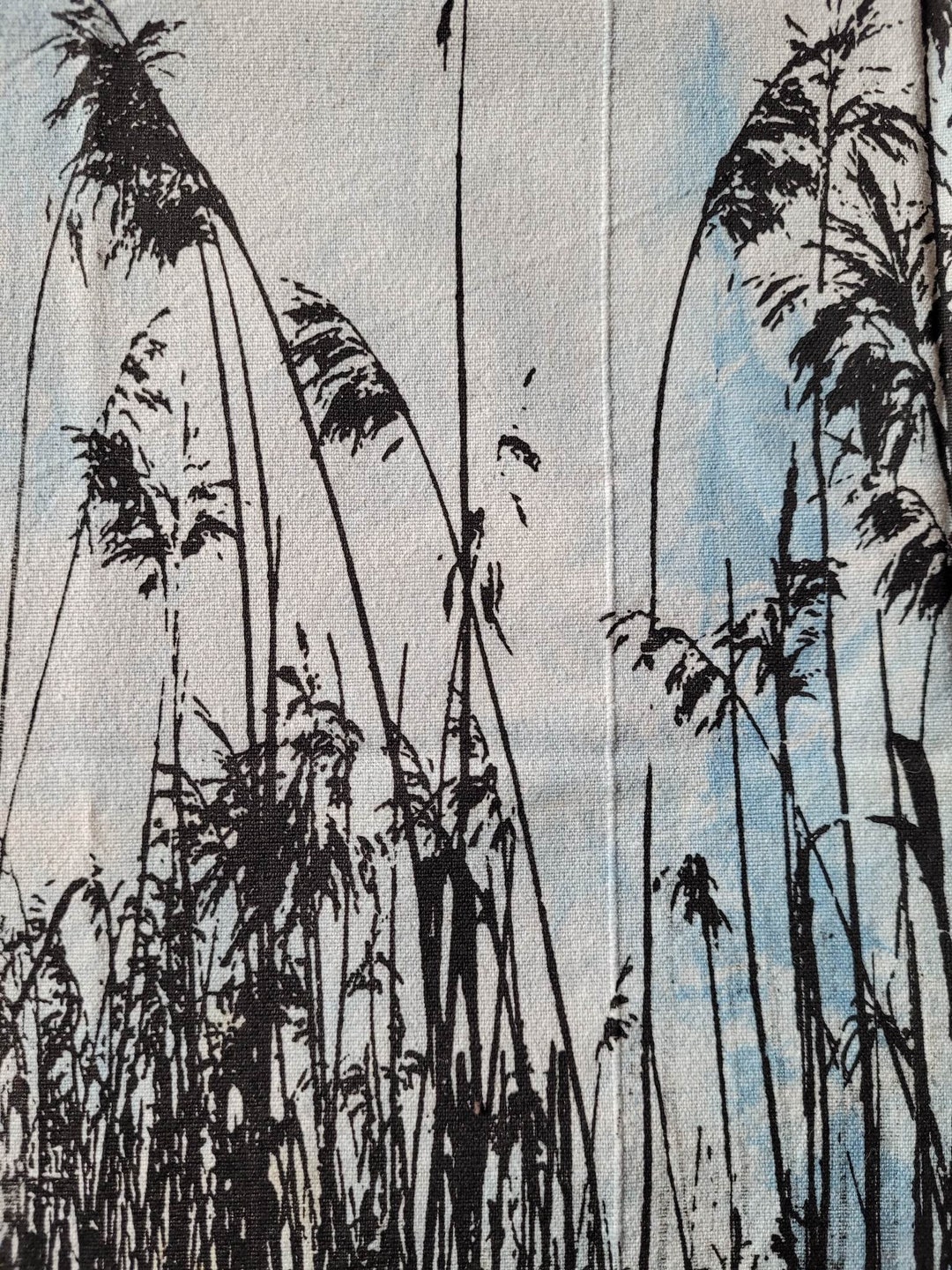 Grasses and Indigo. Pure Cotton , Hand Printed , Fabric Piece for ...