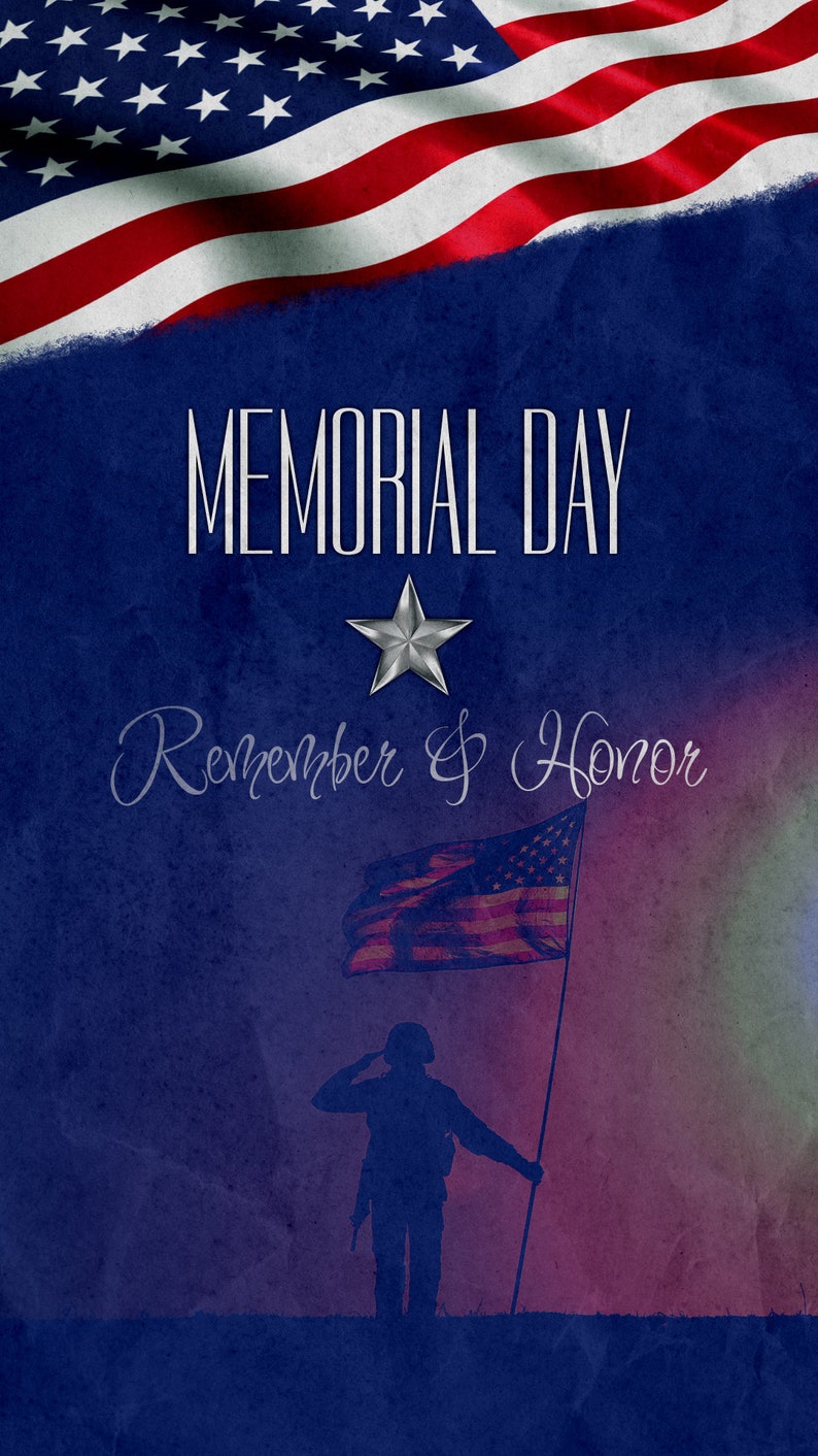 Memorial Day Social Media Post Set US Memorial Day Instagram Story ...