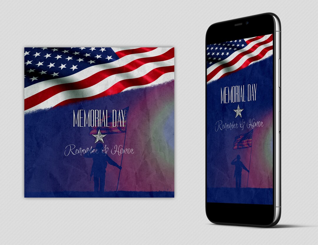 Memorial Day Social Media Post Set US Memorial Day Instagram Story ...