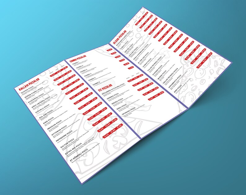 Custom Editable Restaurant Menu Design, Cafe Menu Design, Editable ...