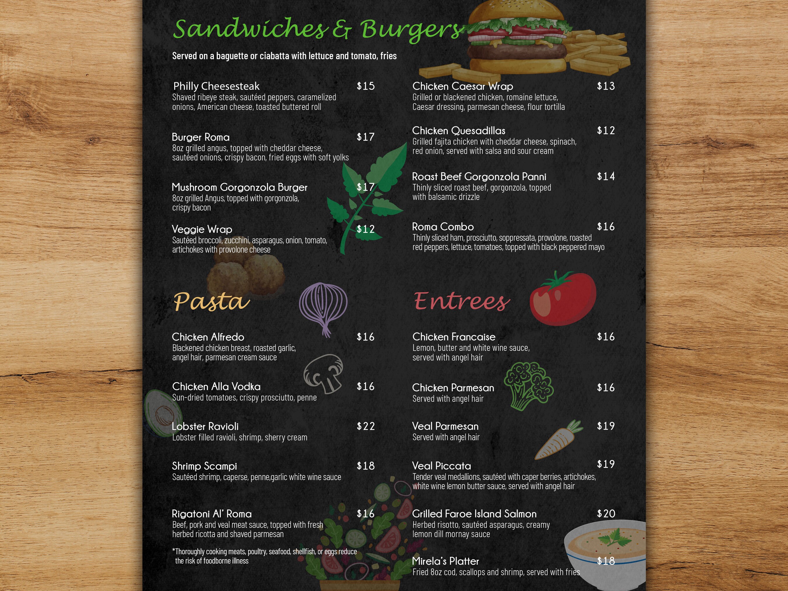 Editable Burger Restaurant Menu Design, Canva Menu Template, Word ...