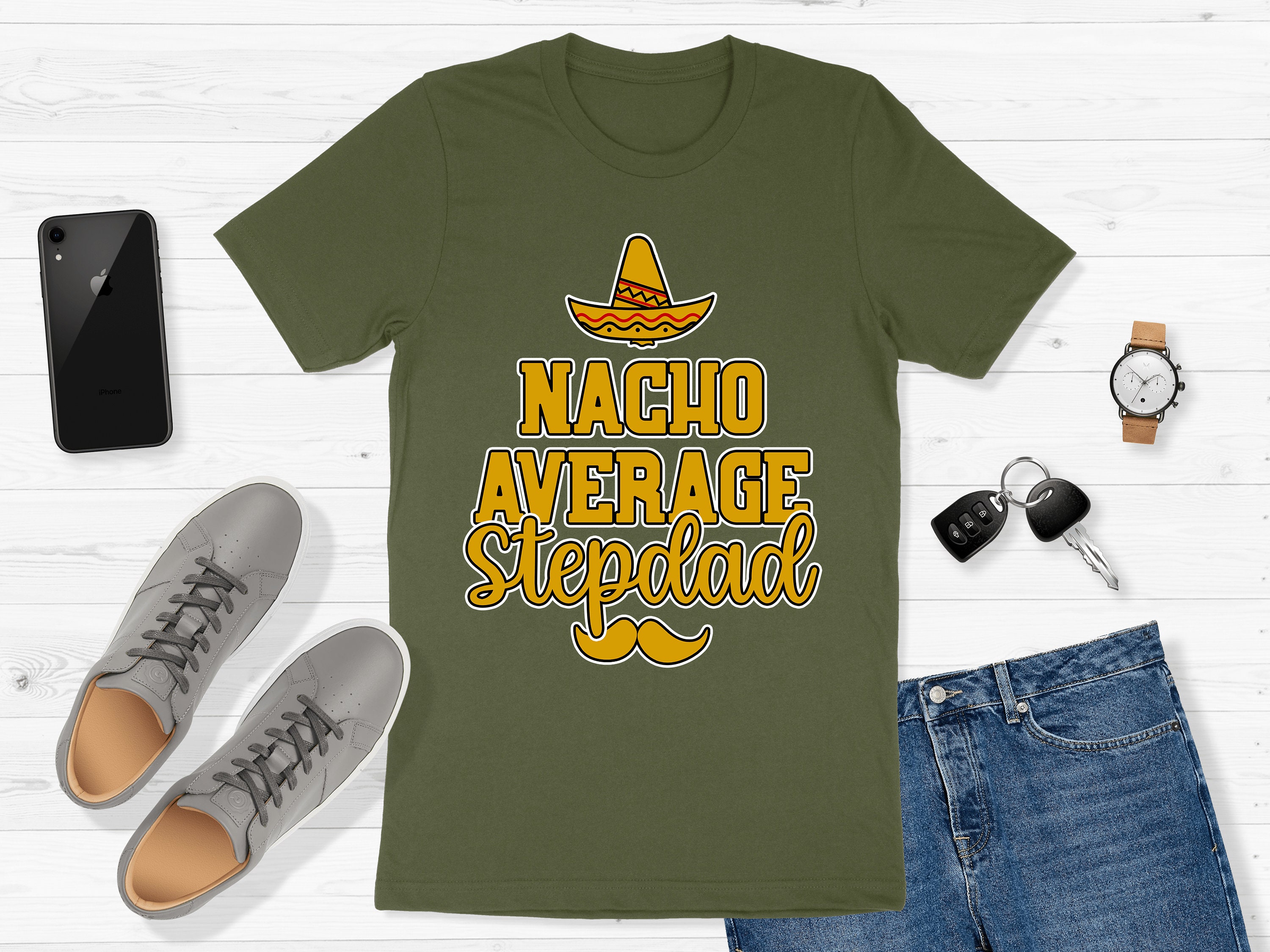 Nacho Shirt / Nacho Average Stepdad Tshirt / Gift for Stepdad | Etsy