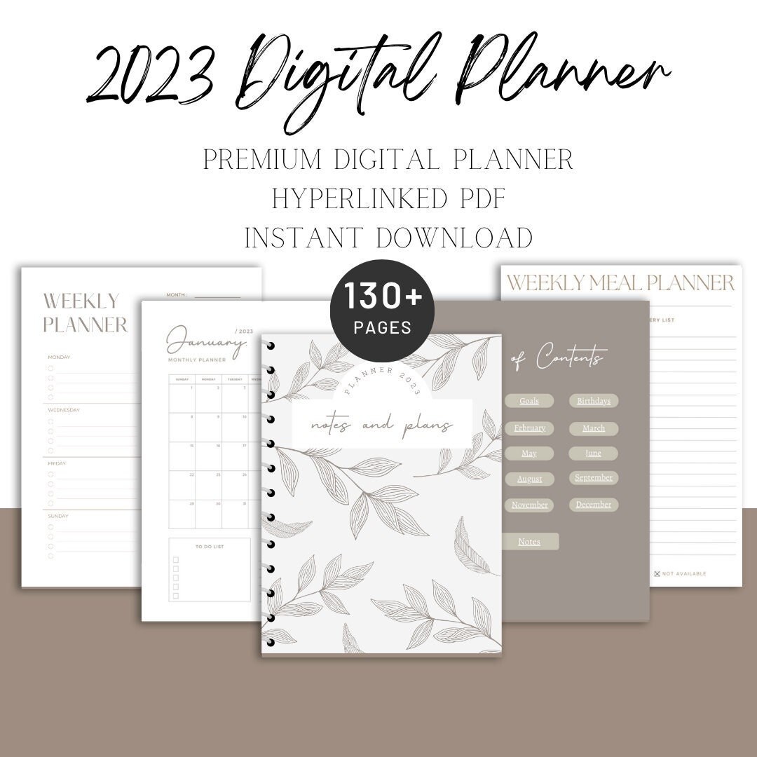 2023 Instant Digital Planner | Calm and Simple | Modern | Goodnotes ...