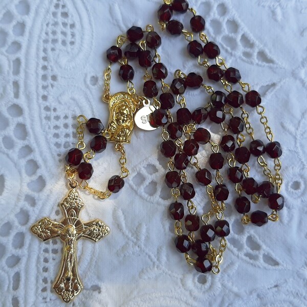 Garnet Rosary Beads - Etsy