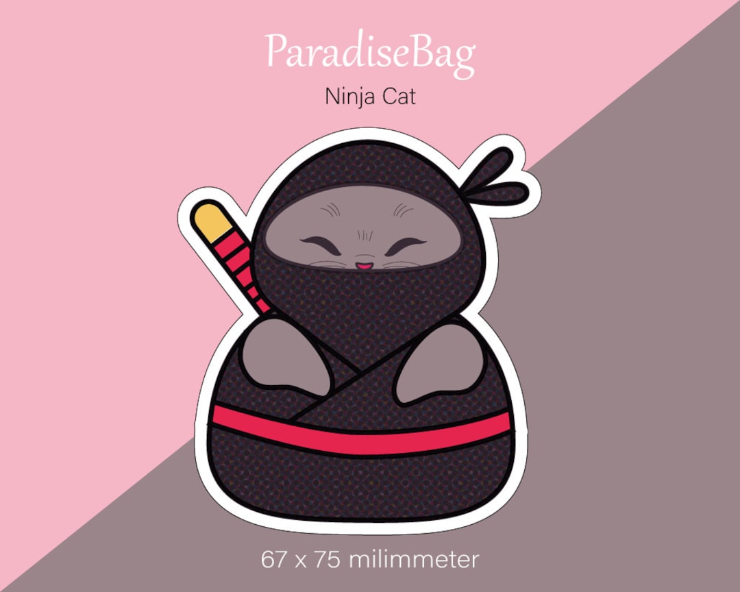 Cat Ninja Sticker - Etsy