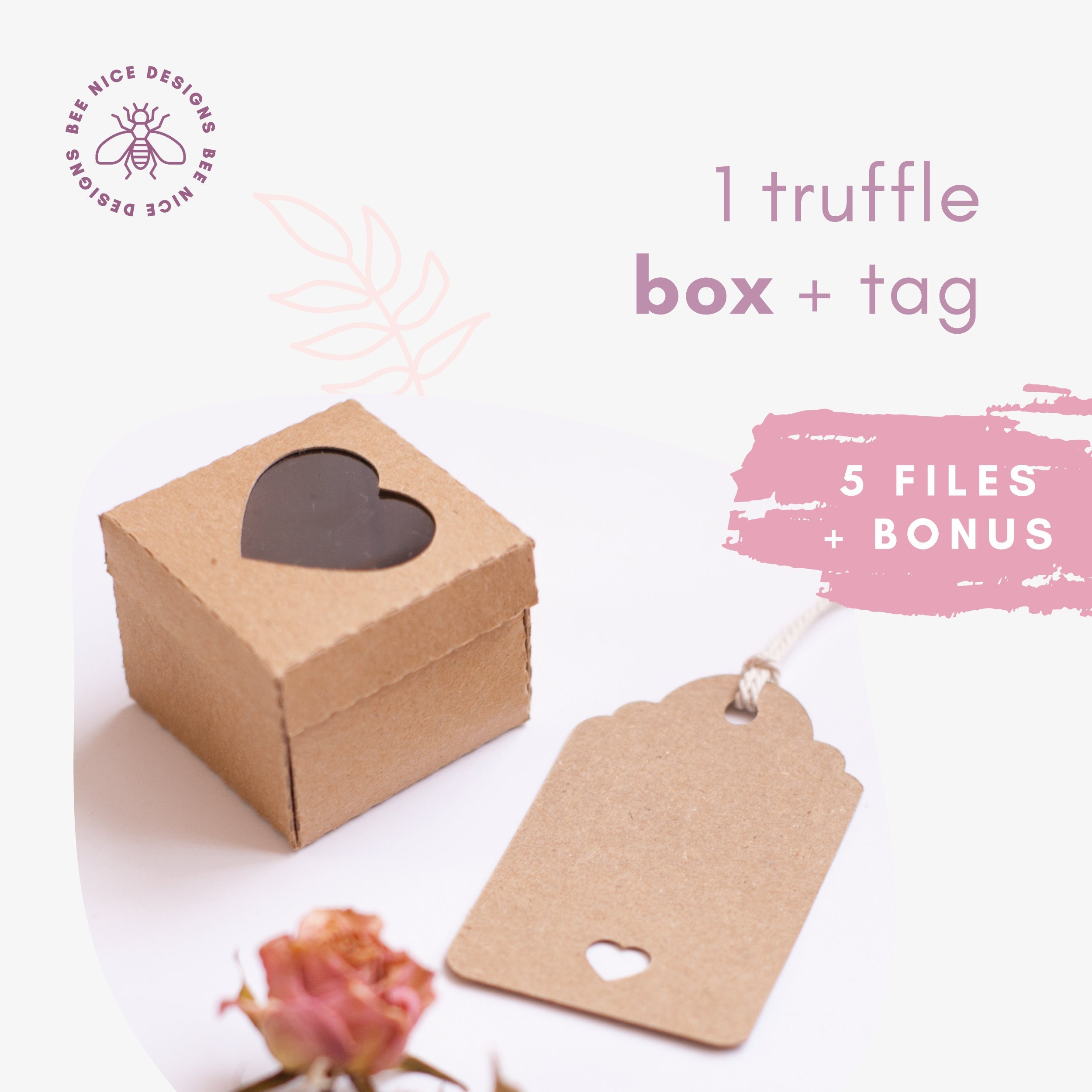 Little Square Box Simple Tag Template 5 Files | Etsy