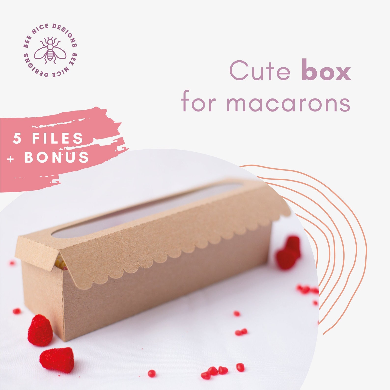 Long Box for Macarons Template 5 Files - Etsy Canada