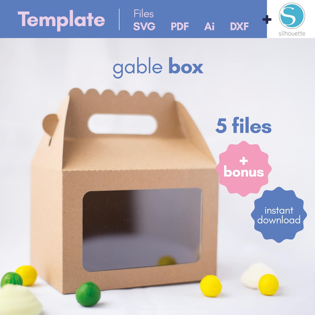 Gable Box Template for Gifts - 5 Files + Bonus - Etsy