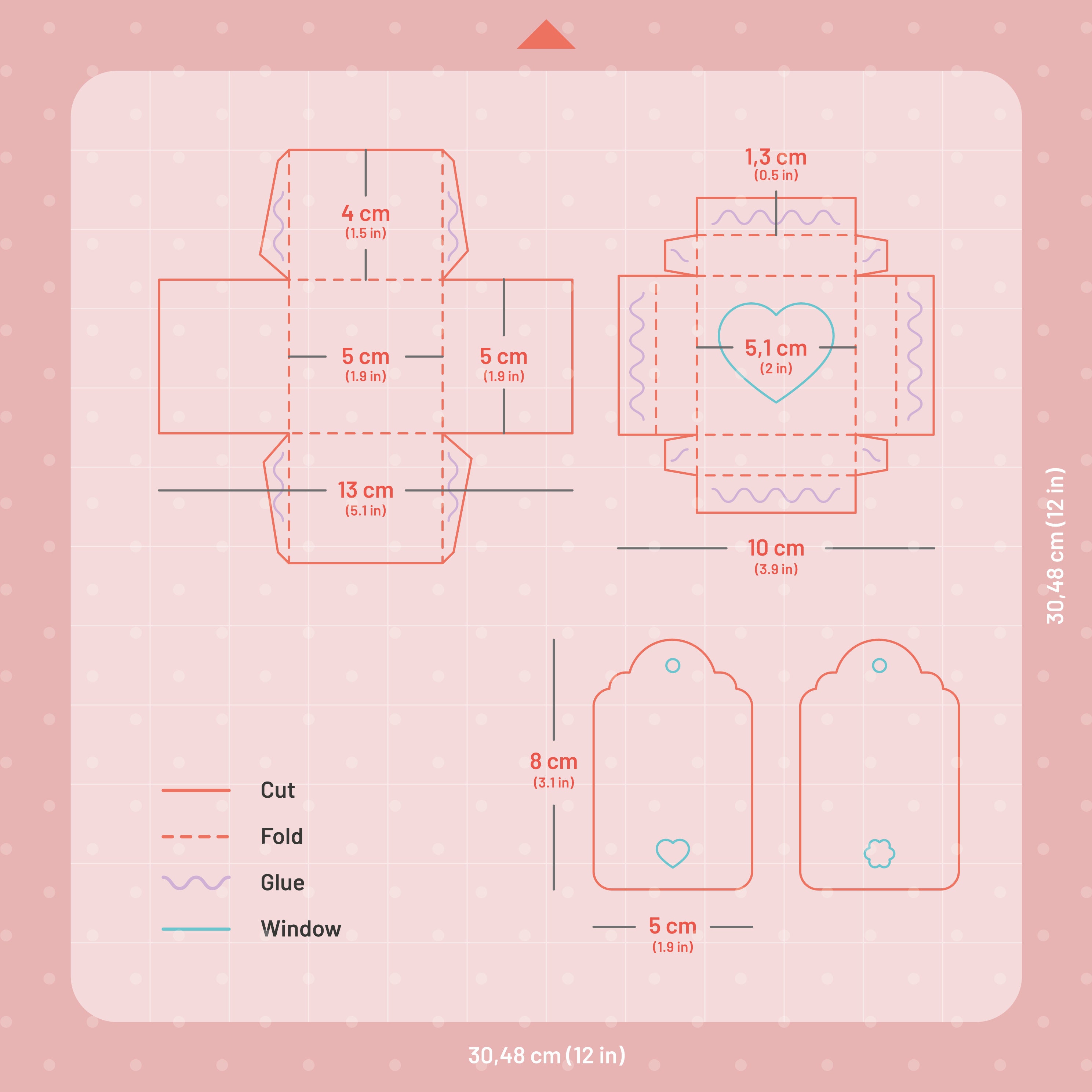 Little Square Box Simple Tag Template 5 Files | Etsy