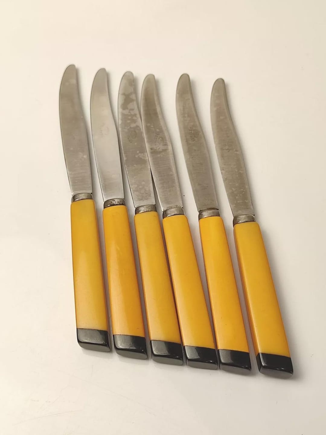 Vintage German Rostfrei Knife Set – Bakelite Handles – Art Deco ...