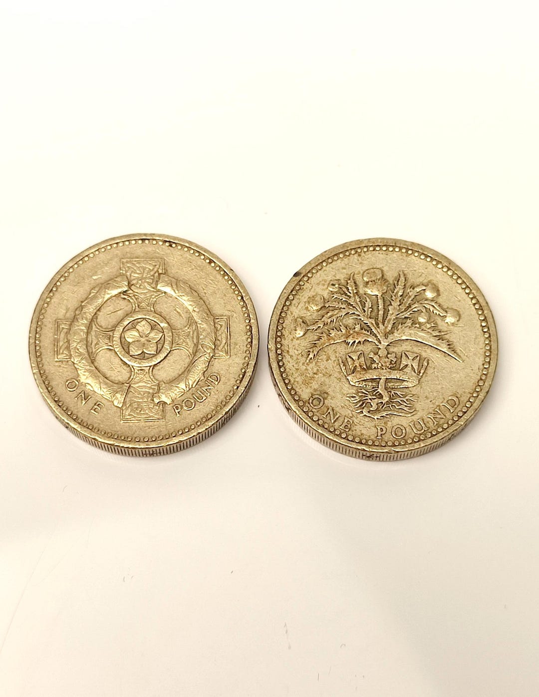 UK One Pound Coins 1984 1996 Vintage British 1 Pound England Currency ...
