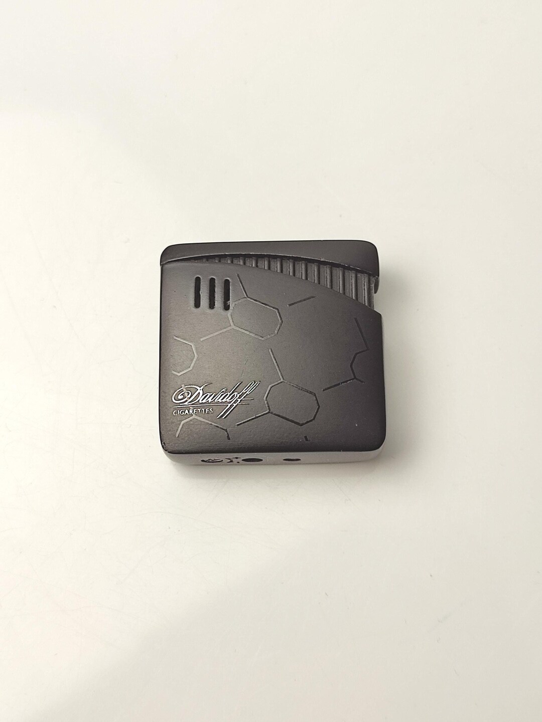 Davidoff Black Gas Butane Lighter Vintage Smoking Accessory Collectible ...