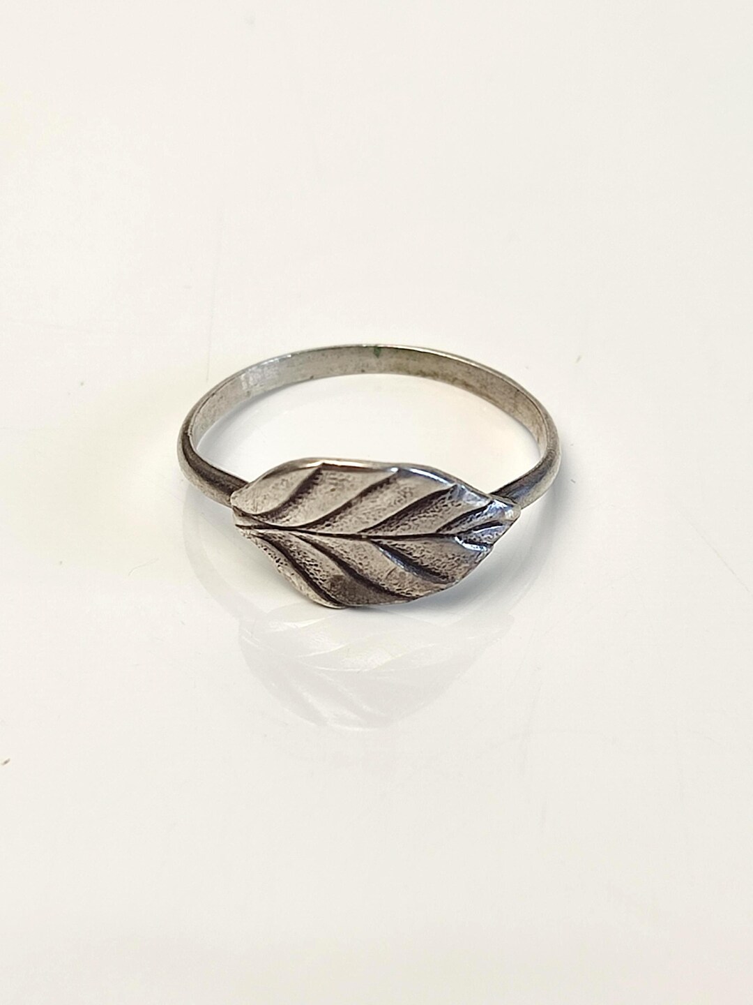 Silver Leaf Ring 916 Vintage Soviet Silver USSR Ring Vintage Jewelry ...