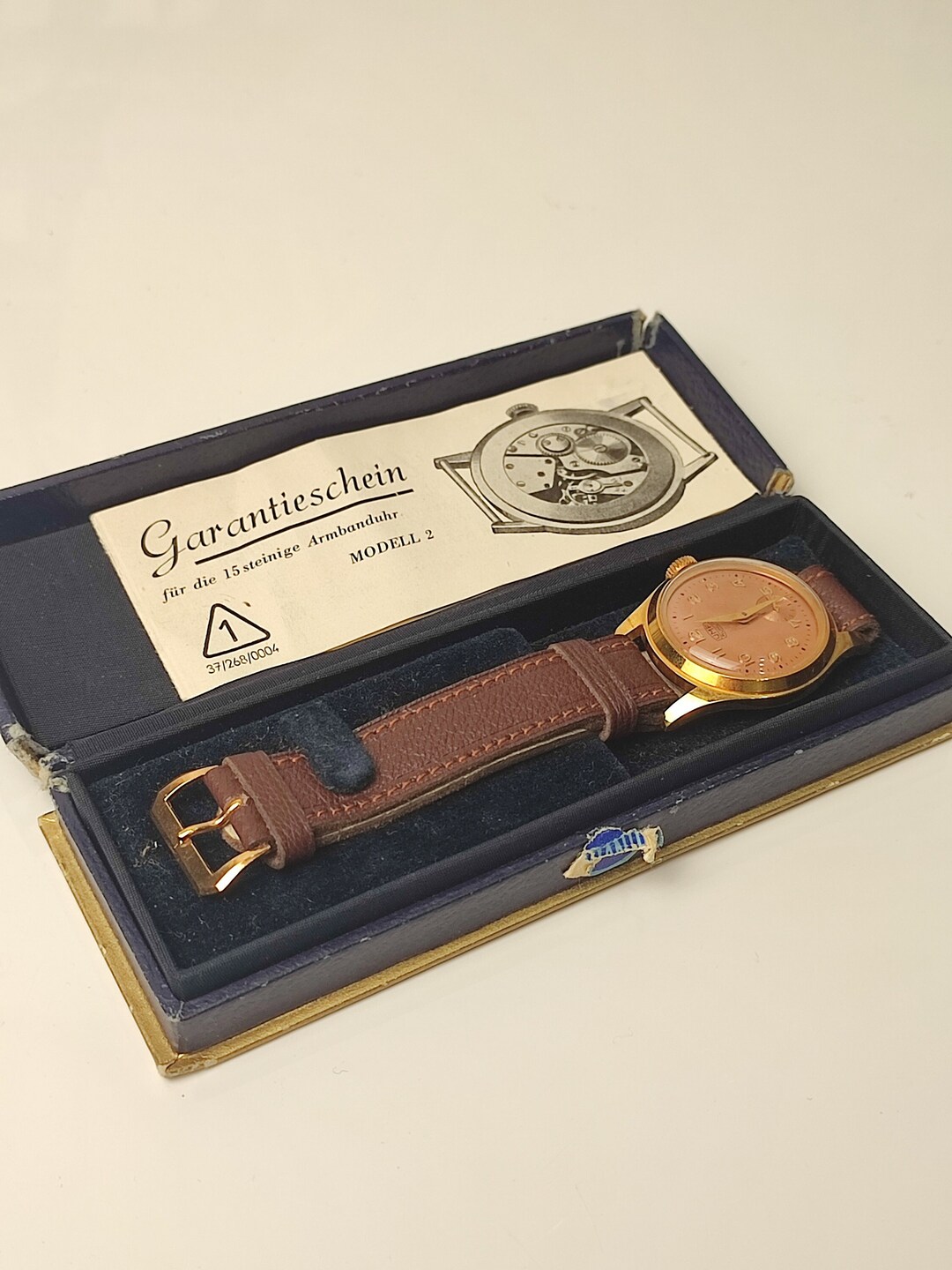 UMF Ruhla Watch 1954 EXC. Mechanical Vintage Watch GDR Ruhla Gold ...