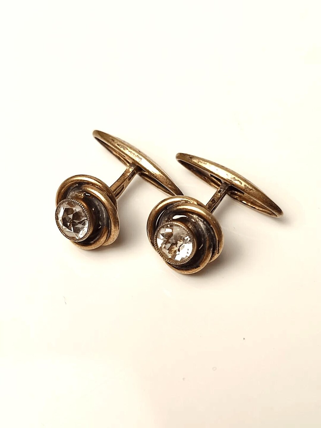 Rhinestone Cufflinks Rock Crystal Antique Cufflinks Rhinestone Soviet ...