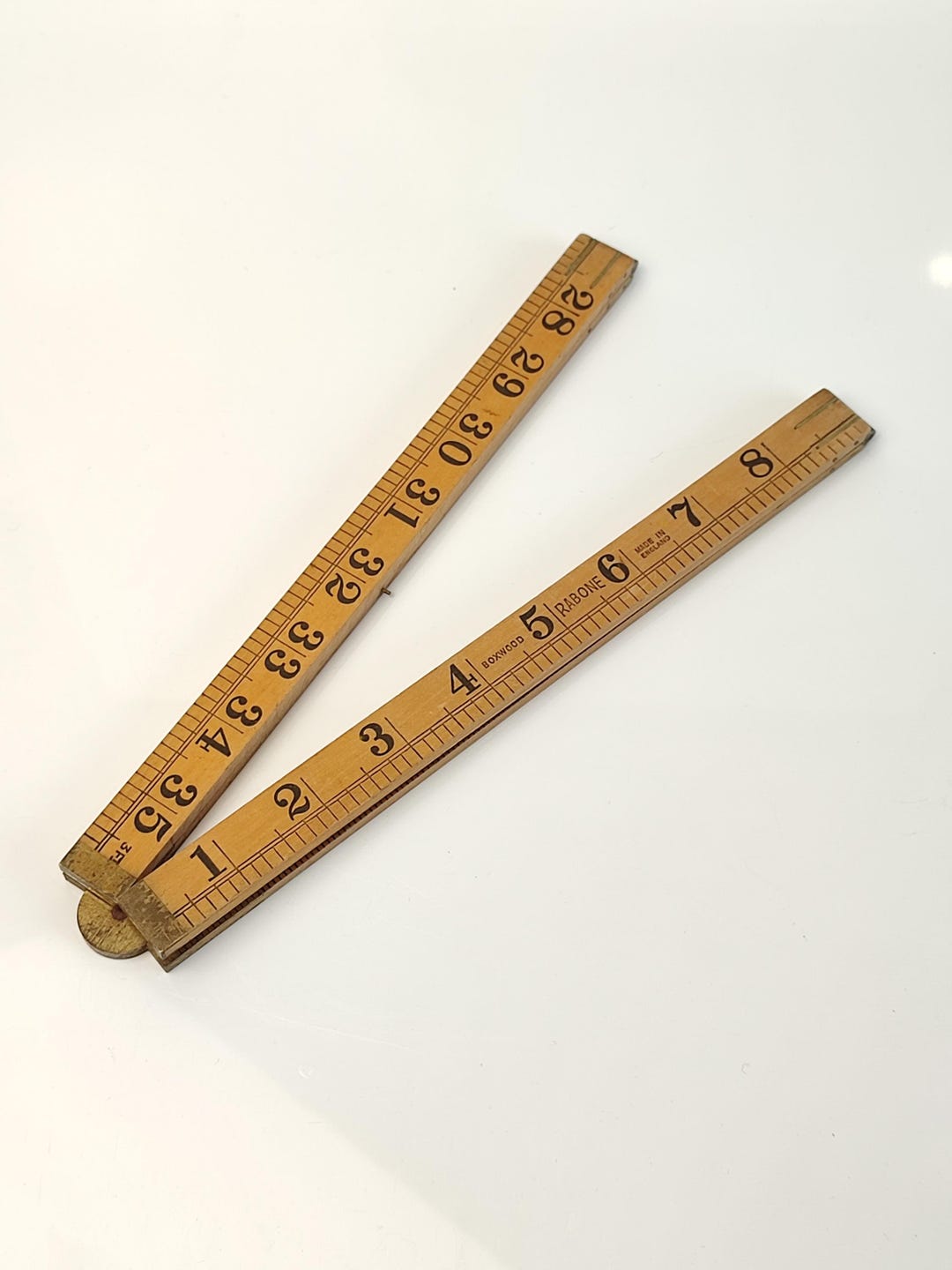 Vintage Rabone Boxwood Folding Ruler: 36" Carpenter's Tool, Made in ...