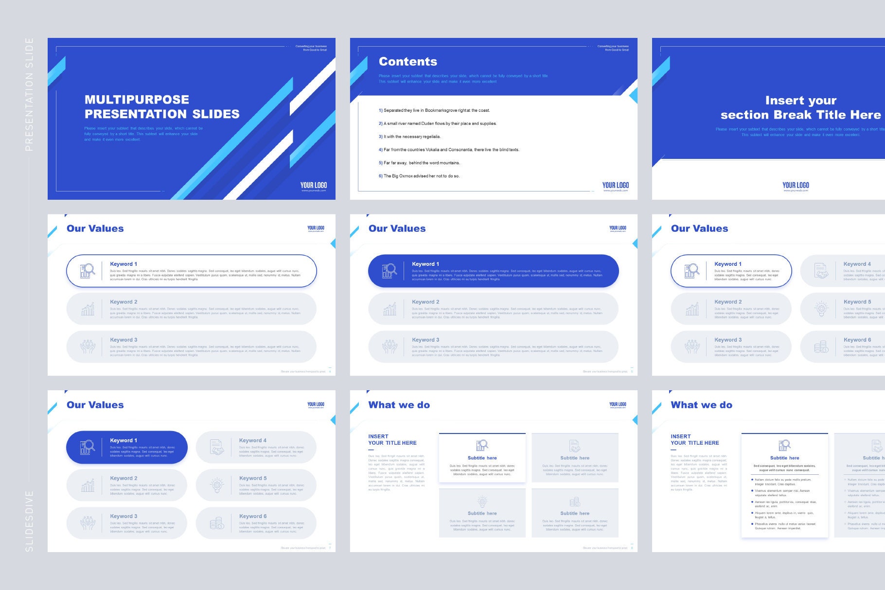 Multipurpose Powerpoint Template V01 - Etsy